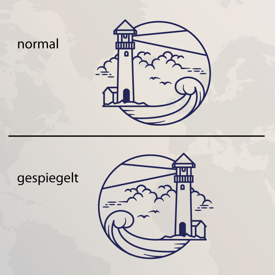 Wohnmobil Aufkleber Leuchtturm im Meer | witec-design.de