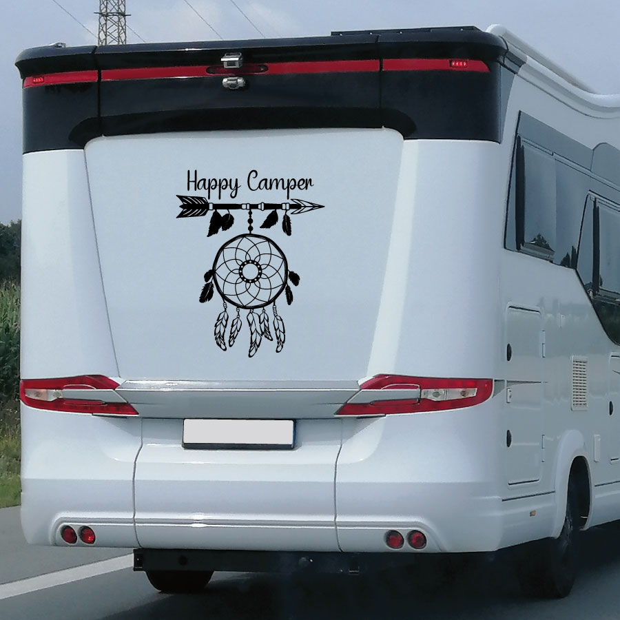 Wohnmobil Aufkleber Happy Camper Traumfänger | witec-design.de
